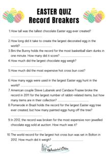 40+ Fun Easter Quiz Questions and Answers + Printables: 2024